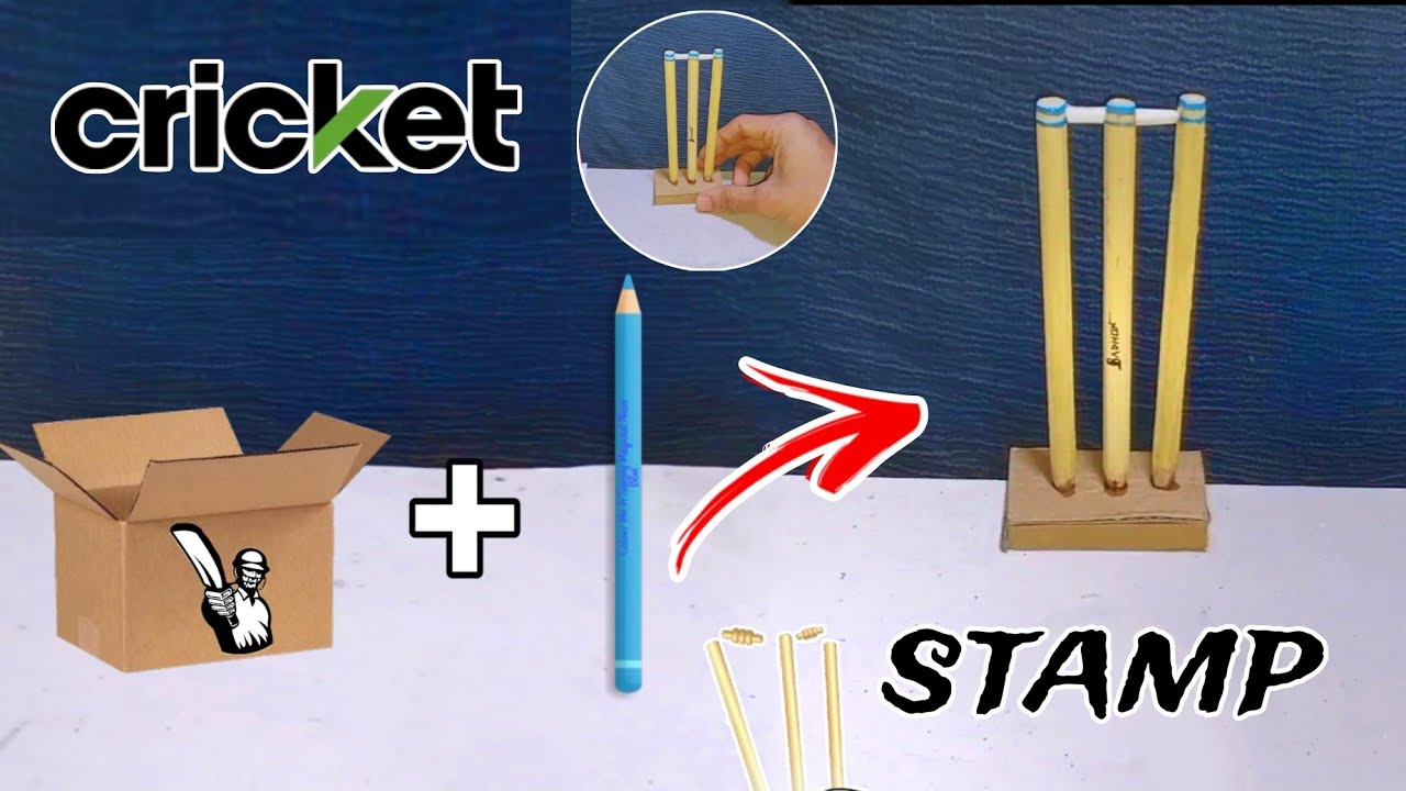 How to Make Mini Cricket Stumps with Cardboard and Pencils। 🏏 # ...