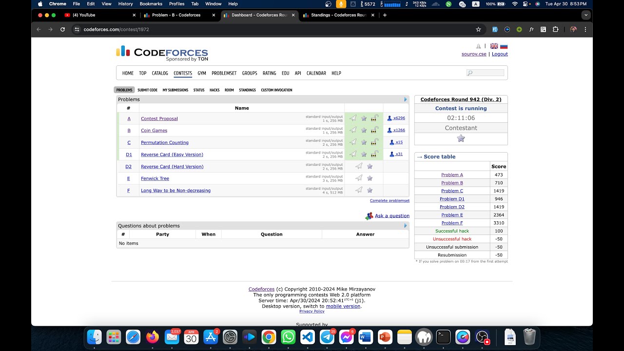 Codeforces Round 942 Div 1 Div 2 Solution Hints Discussion Youtube