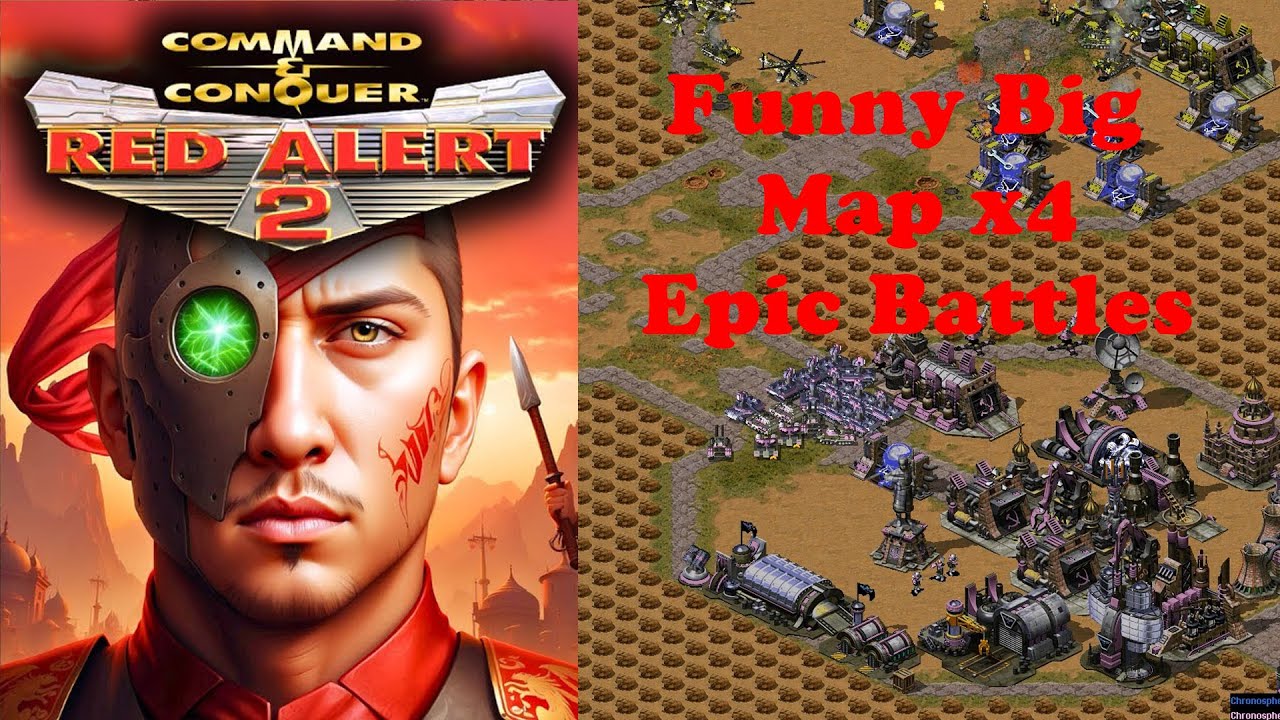 Red Alert 2 Yuri’s Revenge – Funny Big Map x4 CHAOS! Extra Crates, Epic ...