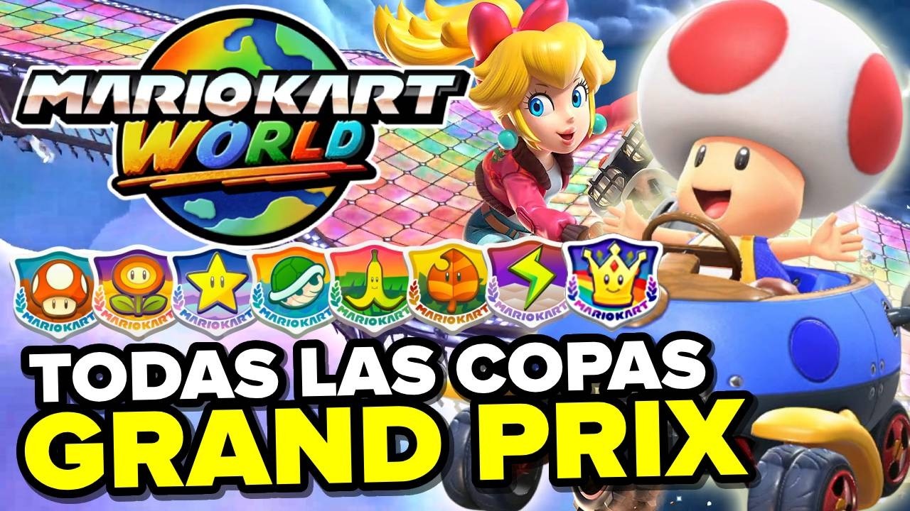 TODAS LAS COPAS GRAND PRIX DE MARIO KART WORLD! - YouTube