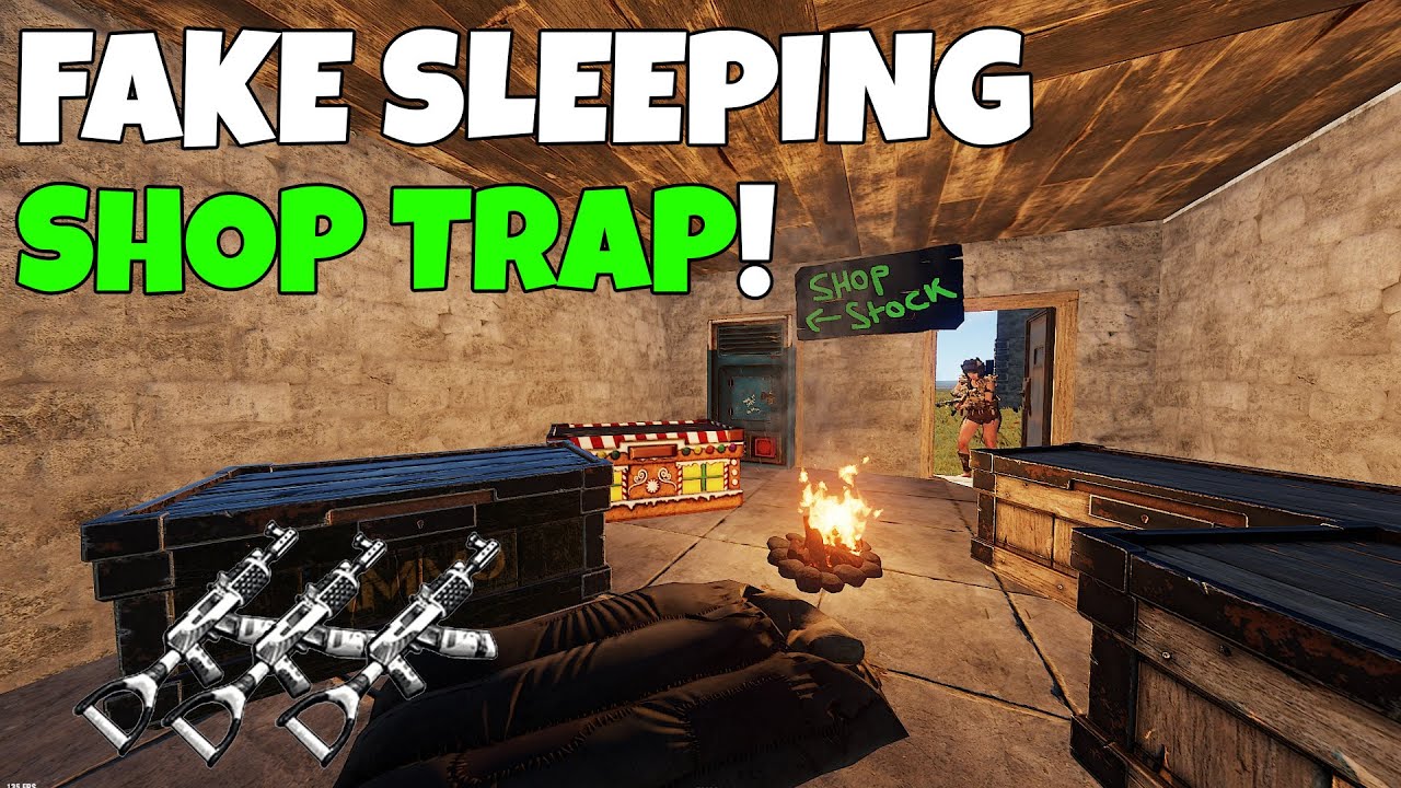 RUST | LURING PLAYERS into a FAKE SHOP TRAP BASE ! *Fake Sleeping Lure ...