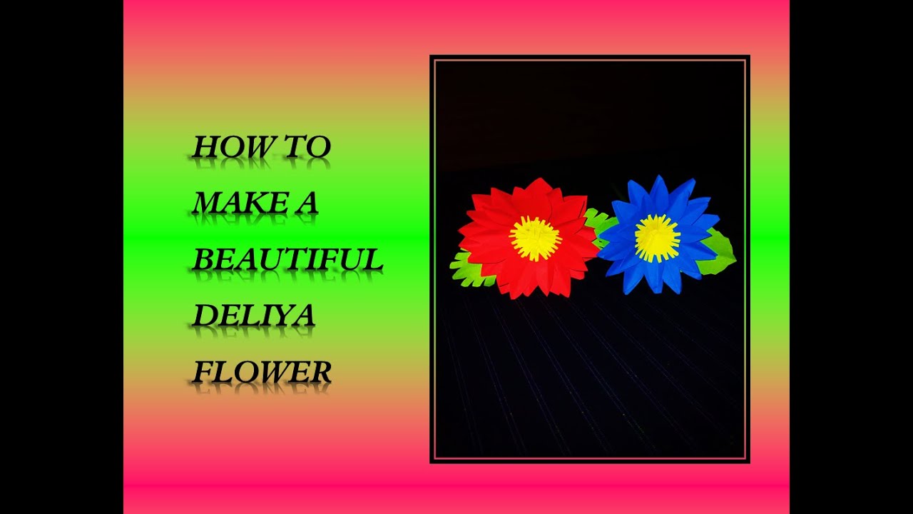 Beautiful Paper Flower Making | Home Decor| Deliya Flower - YouTube