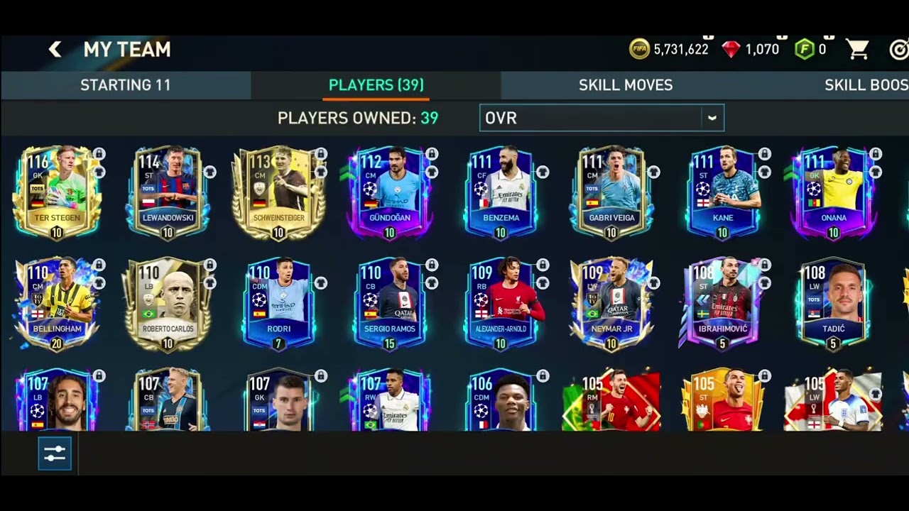 my fifa mobile squad 120 overall - YouTube