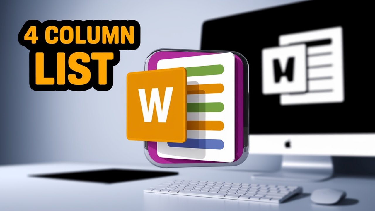 How to Make a 4 Column List in Word - YouTube