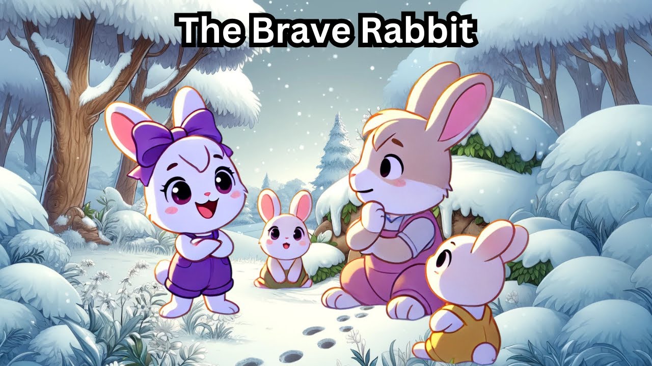 THE BRAVE RABBIT | English story for kids with morals | Magical Winter ...