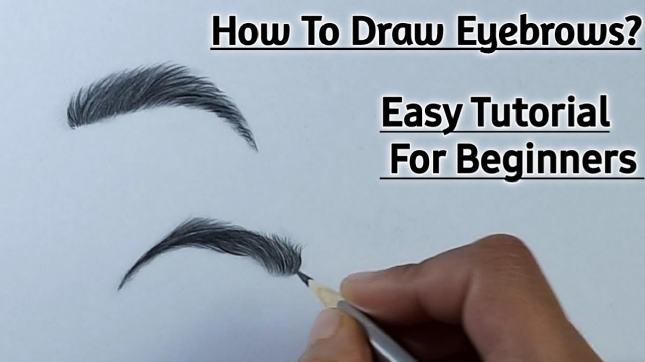 How To Draw Eyebrows?? Step By Step Tutorial For Beginners - YouTube