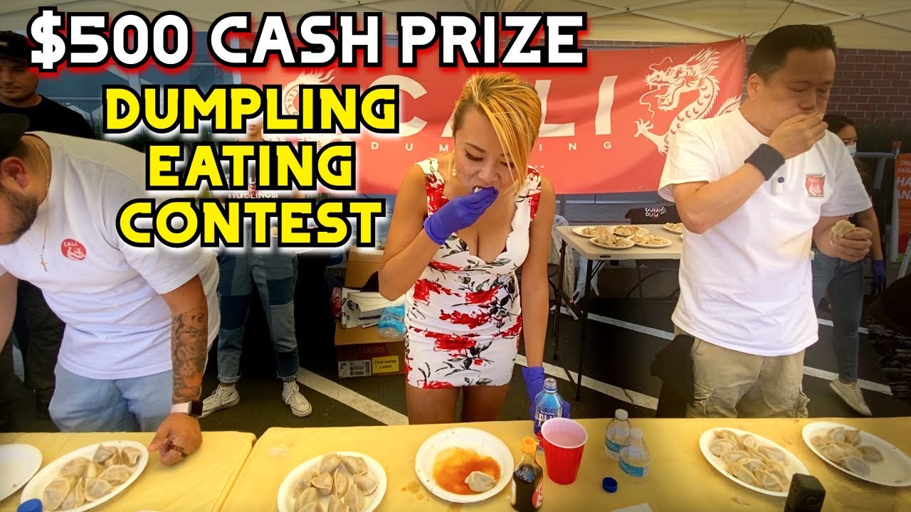 $500 PRIZE DUMPLING EATING CONTEST at Orange, CA from Cali Dumplings # ...