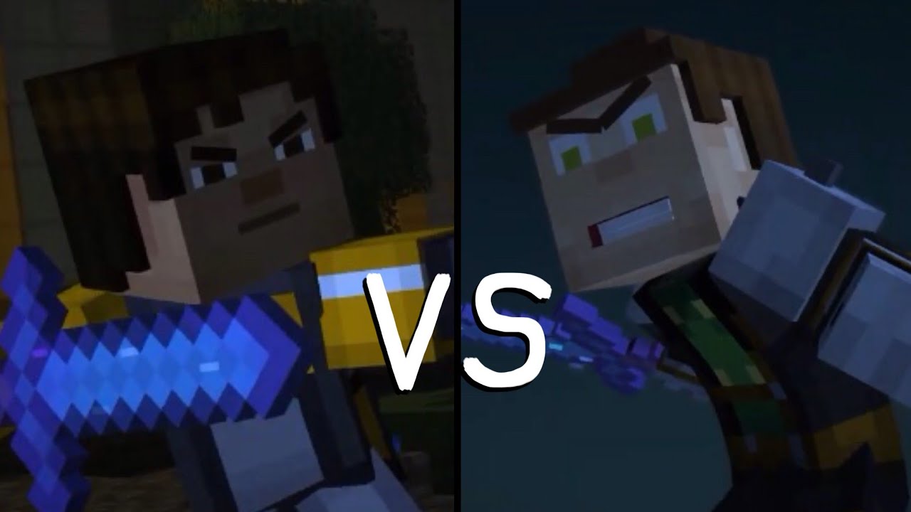 Telltale Fights#2 Jesse vs Aiden (Minecraft Story Mode) - YouTube