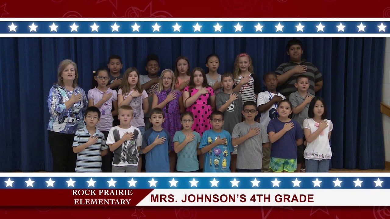Daily Pledge-Rock Prairie Elementary-Mrs. Johnson - YouTube