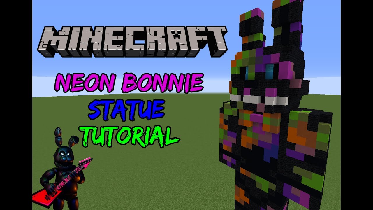 Minecraft Tutorial: Neon/Hardmode Bonnie Statue (FNAF Help Wanted ...