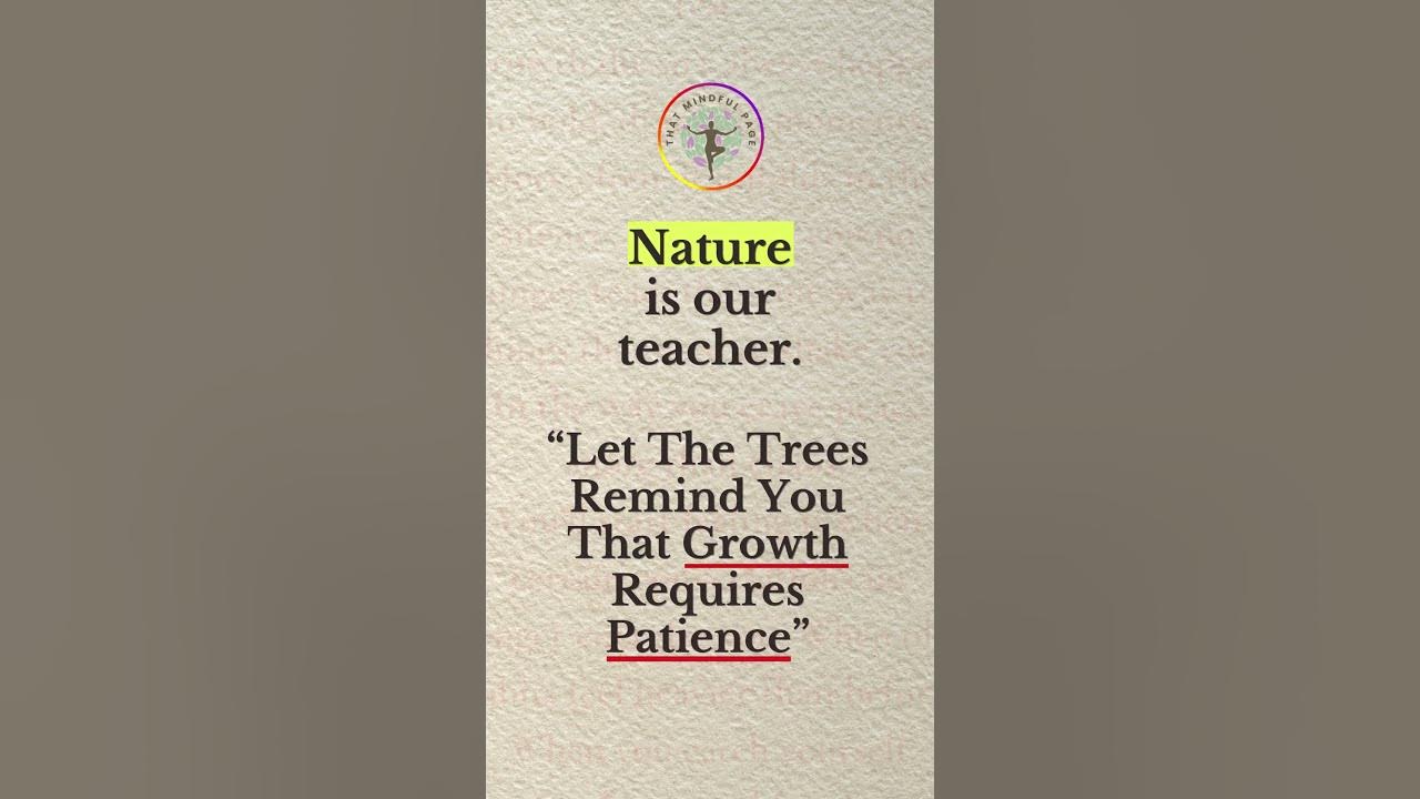 Nature is our greatest teacher 🌱 - YouTube
