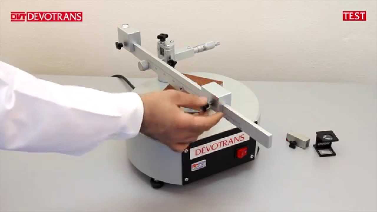 SCRATCH HARDNESS TEST DEVICE DVT PCD - YouTube