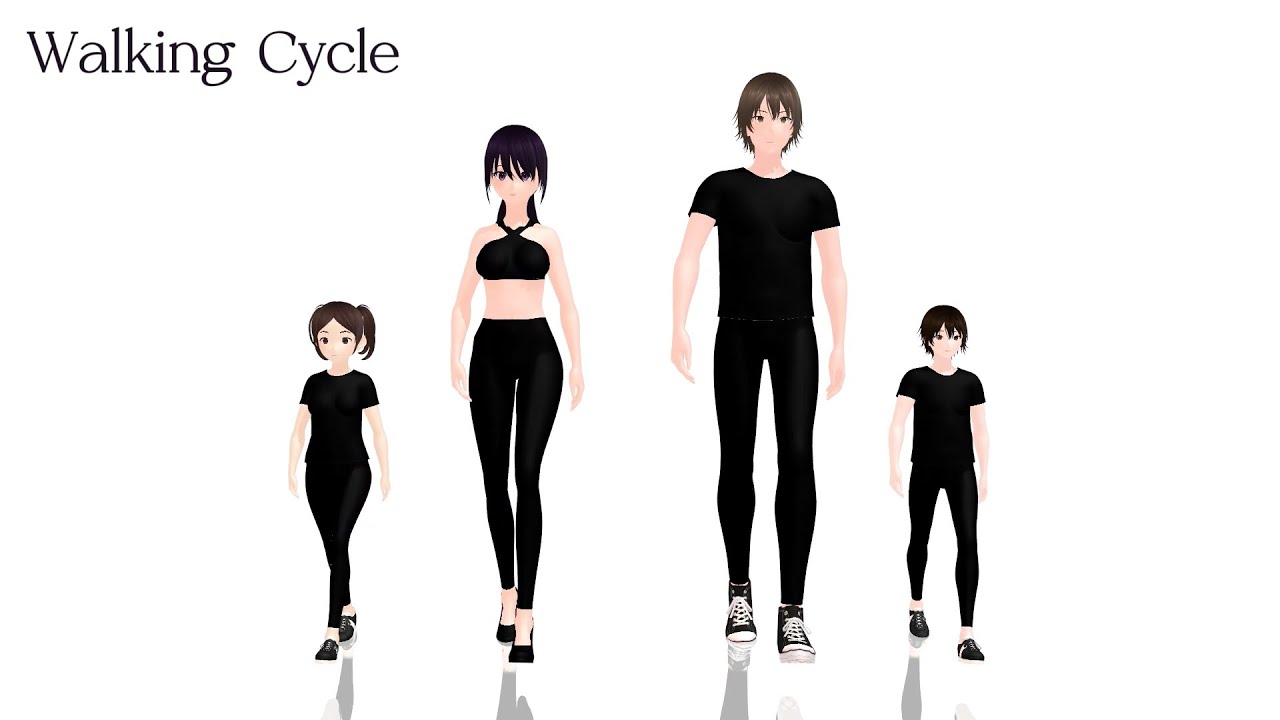 【MMD】Walk Cycle 【Original Motion】 - YouTube