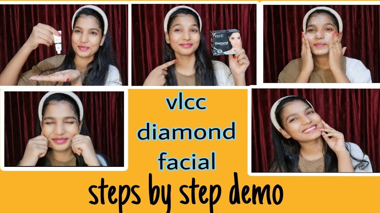 VLCC Diamond Facial kit STEP BY STEP DEMO & REVIEW | #vlcc #diamond # ...