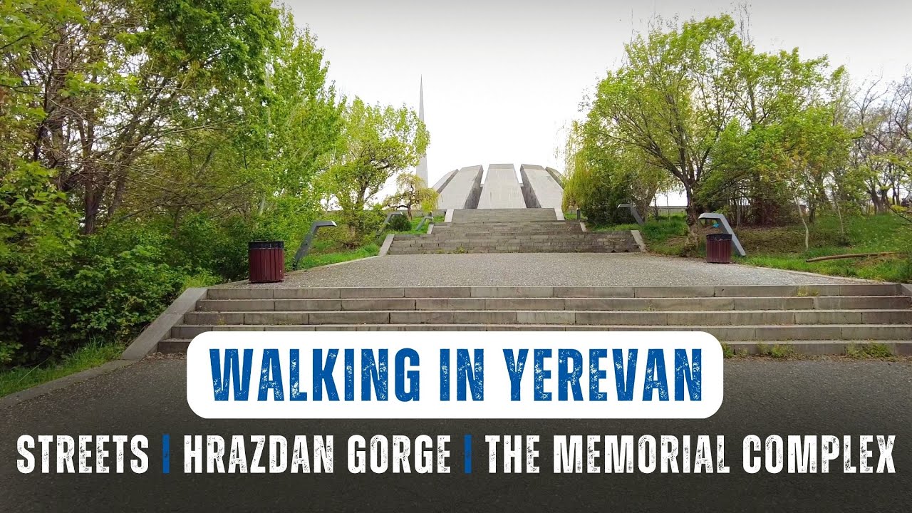 Walking in Yerevan 🚶Streets 🚏 Hrazdan Gorge 🇦🇲 The memorial complex ...