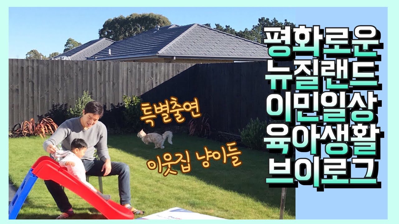 Sub 뉴질랜드 주부 Vlog 고양이와 아기 얼그레이 쉬폰 케이크 레시피 13개월 아기 육아 뉴질랜드 크라이스트처치