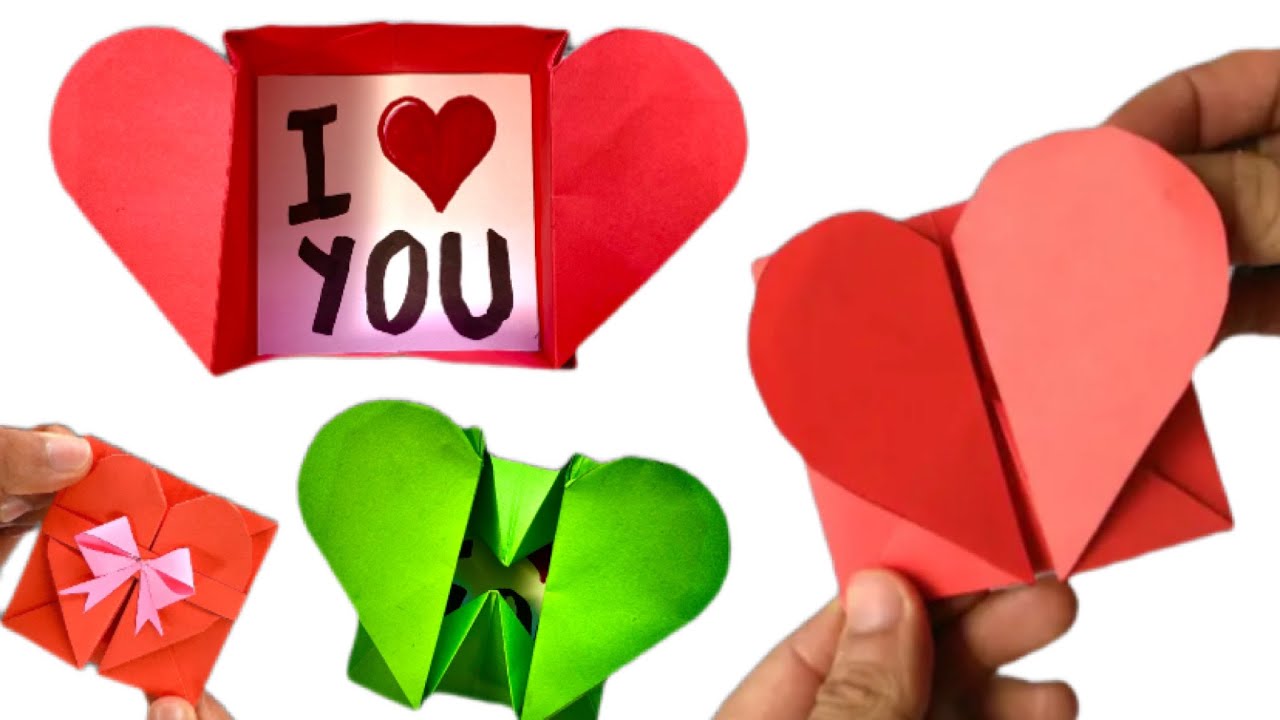 Origami: Caja de Corazón ️ Sobre y Carta de Amor - Origami: Heart Box ...
