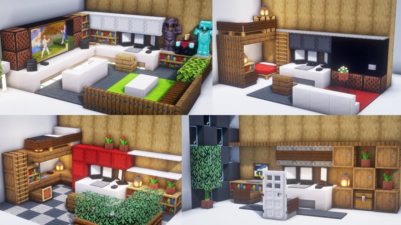 Minecraft : Best Minecraft Interior Design Easy Tutorial : Bedroom ...