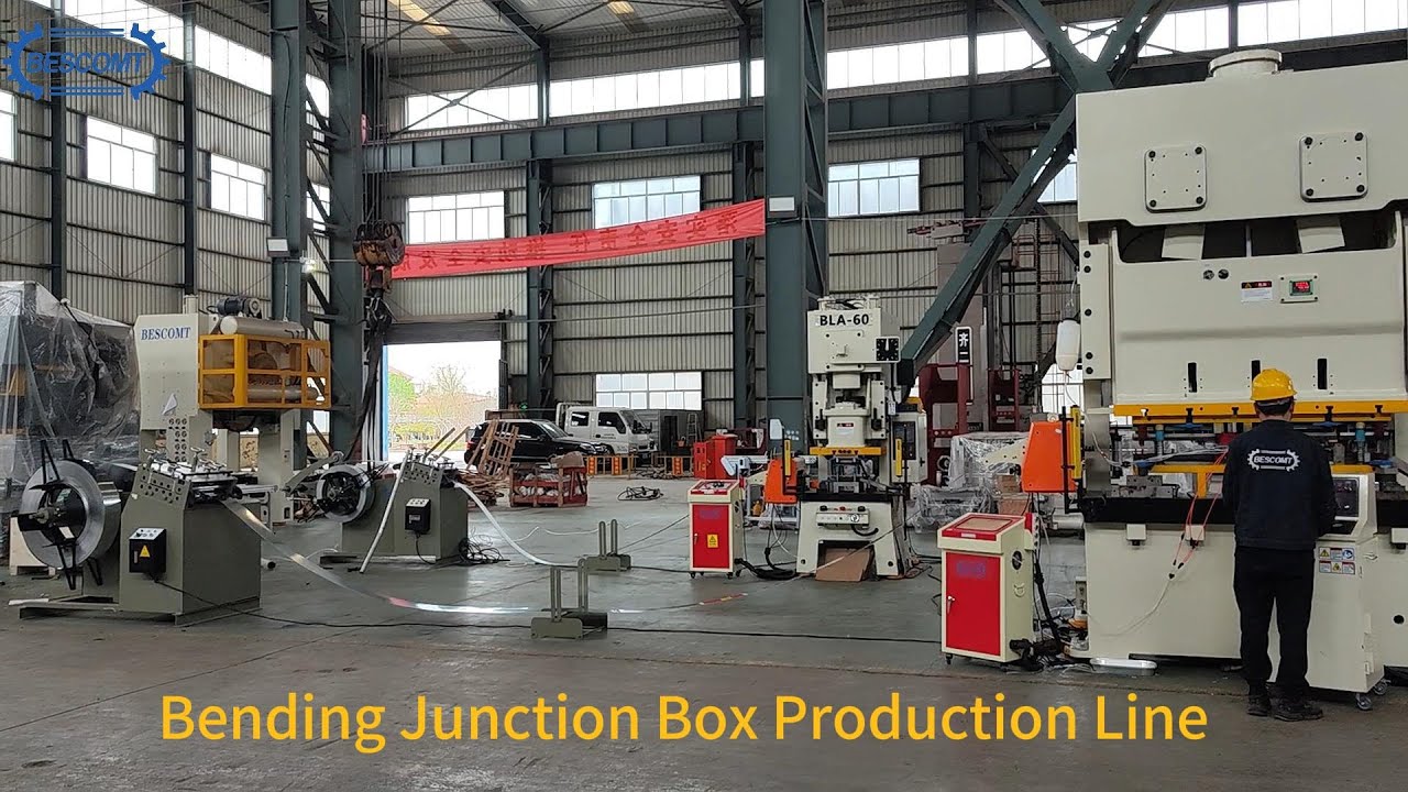 Bending junction box making machine automatic - YouTube