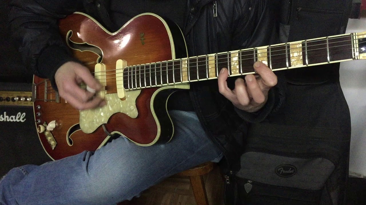 1959 Rare Archtop Hofner Model 457/E3 Cherry Sunburst - YouTube