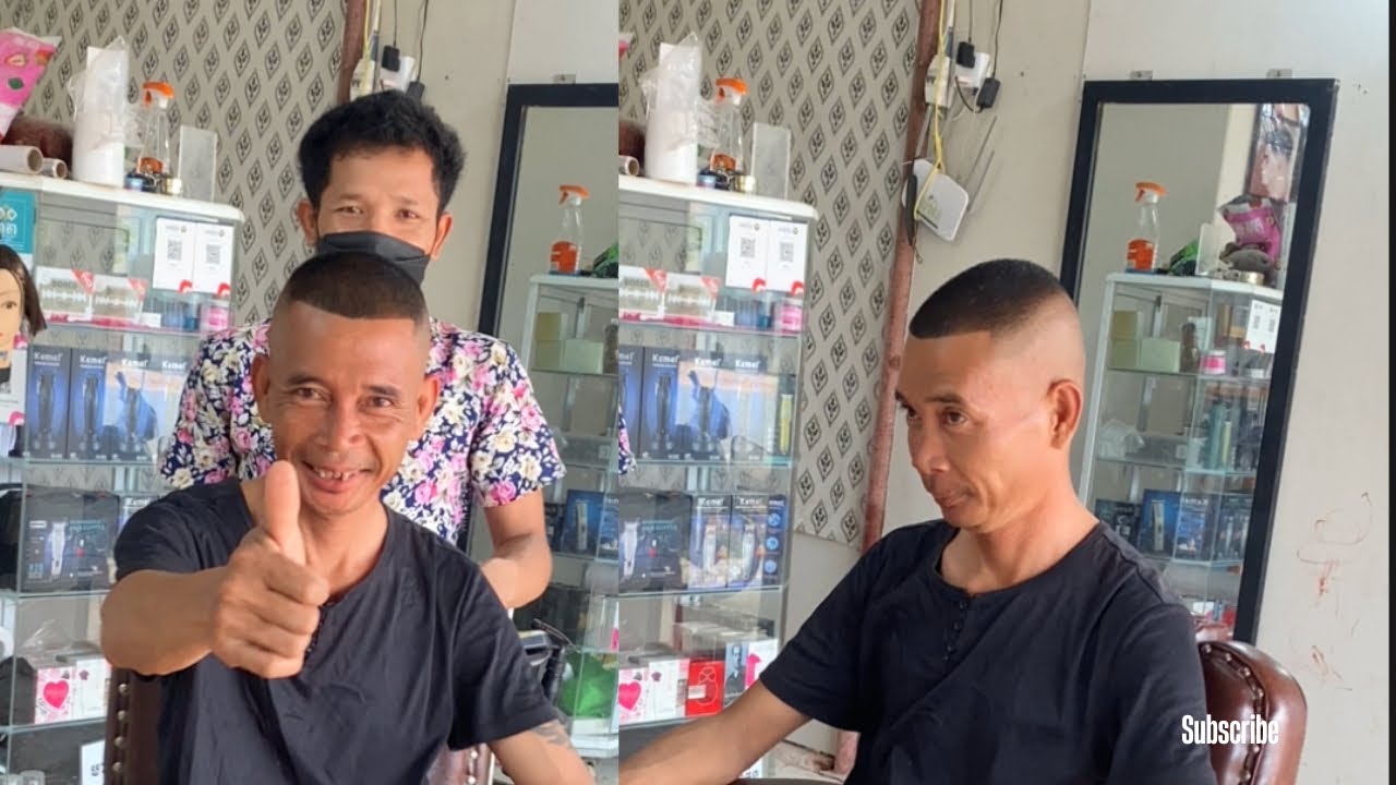 How to haircut Skin fade Number 2 របៀបកាត់សក់ម៉ូតថ្មី ហៅម៉ូតចិន - YouTube