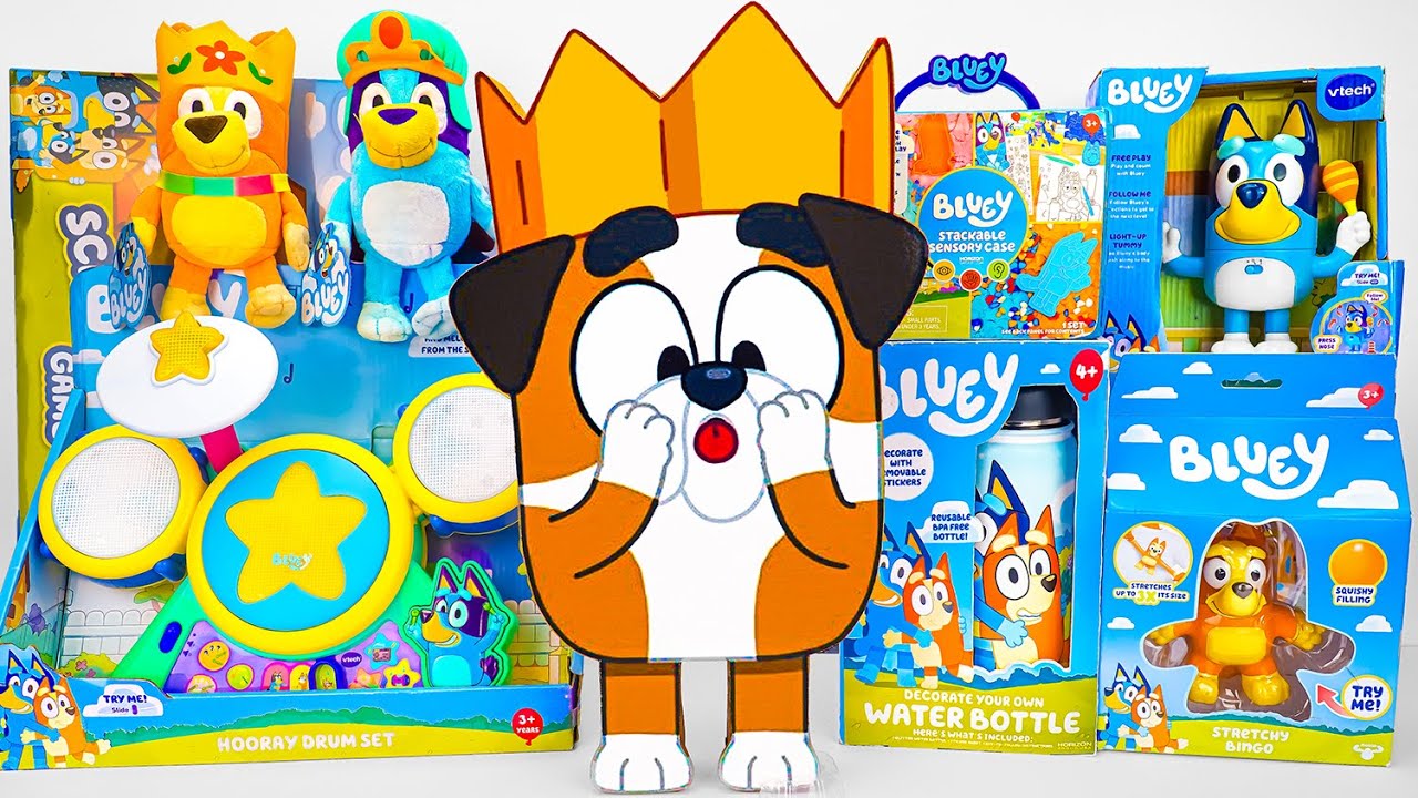 Bluey Toy Collection Unboxing Review 🐾 Cute Winton Mystery Box & Bluey ...