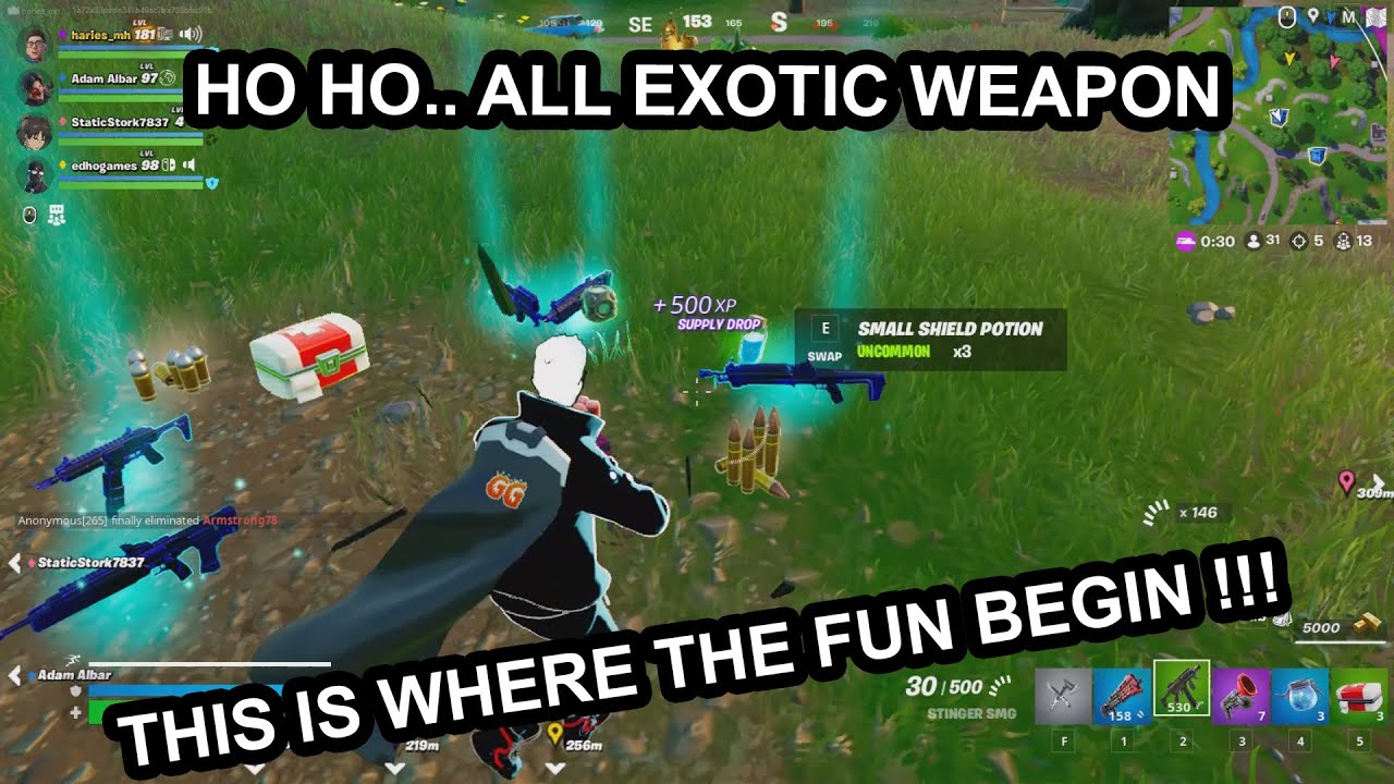 Fortnite Reload Zero Build Gameplay - I FOUND THE EXOTIC GUN AIRDROP ...