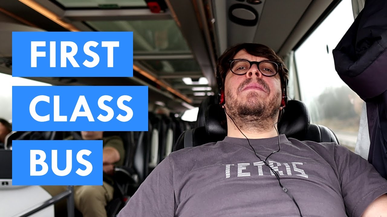 First class seat on an airport bus: Better than the plane! - YouTube