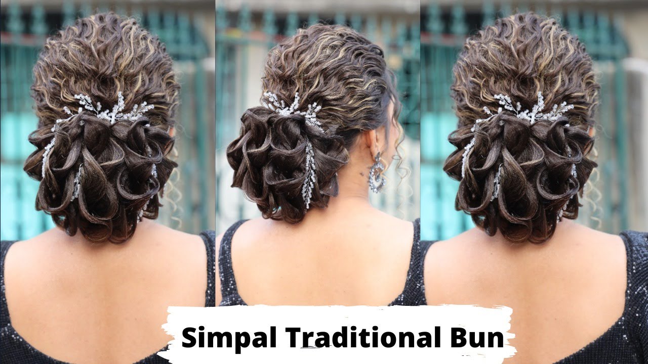 SIMPAL TRADITIONAL BUN BY PAYAL PATEL HAIRSTYLIST - YouTube