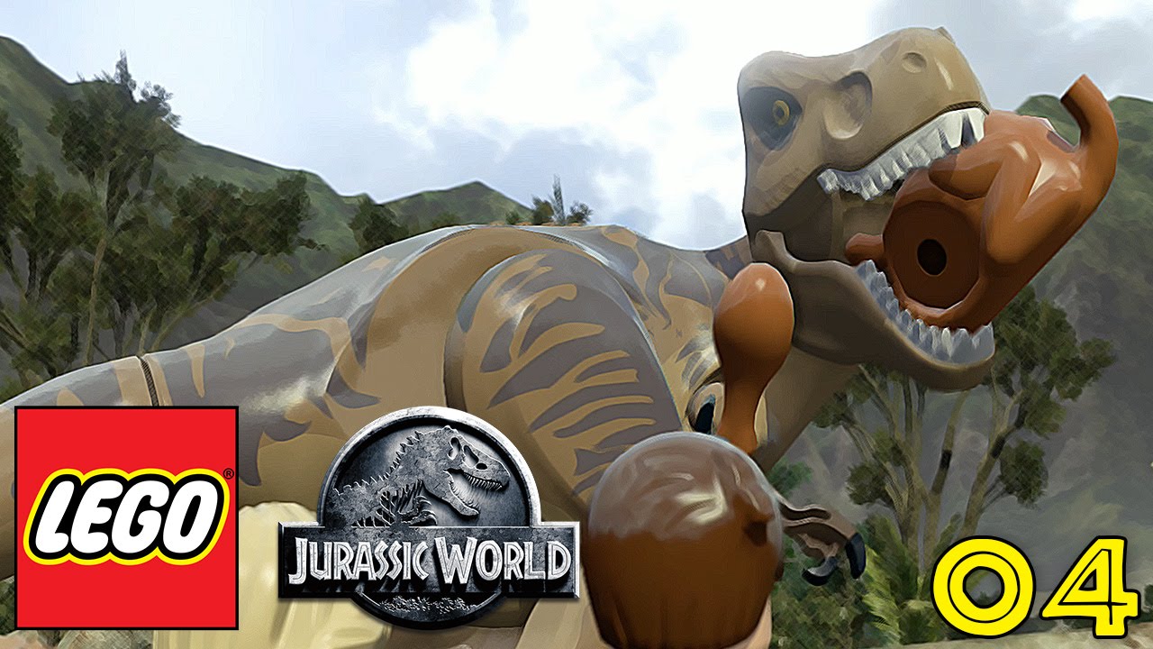 LEGO JURASSIC WORLD Gameplay Walkthrough Part 4 - "T-REX TROUBLE ...