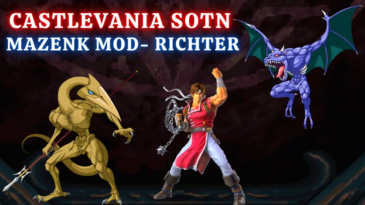 Richter VS Slogra & Gaibon - Castlevania SOTN Mazenk Mod - YouTube