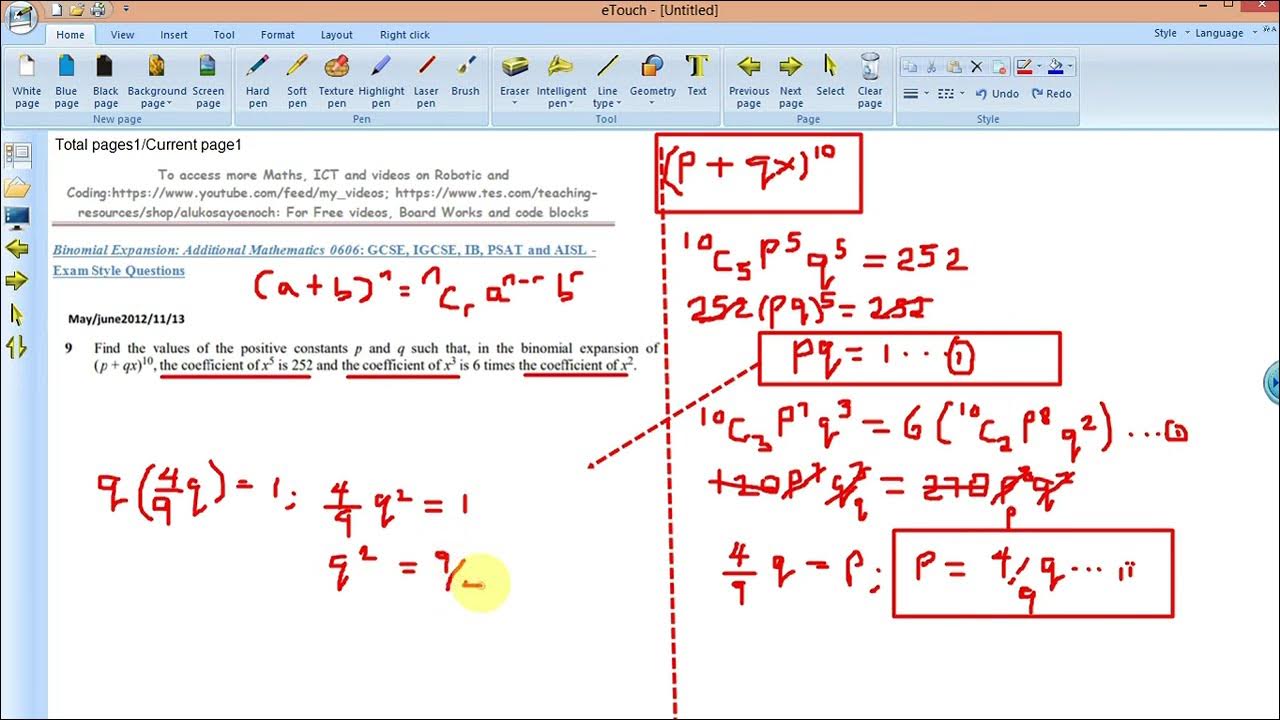 Series The Binomial Theorem Part2 Add Maths 0606 GCSE IGCSE AP IB series-the-binomial-theorem-part2-add-maths-0606-gcse-igcse-ap-ib