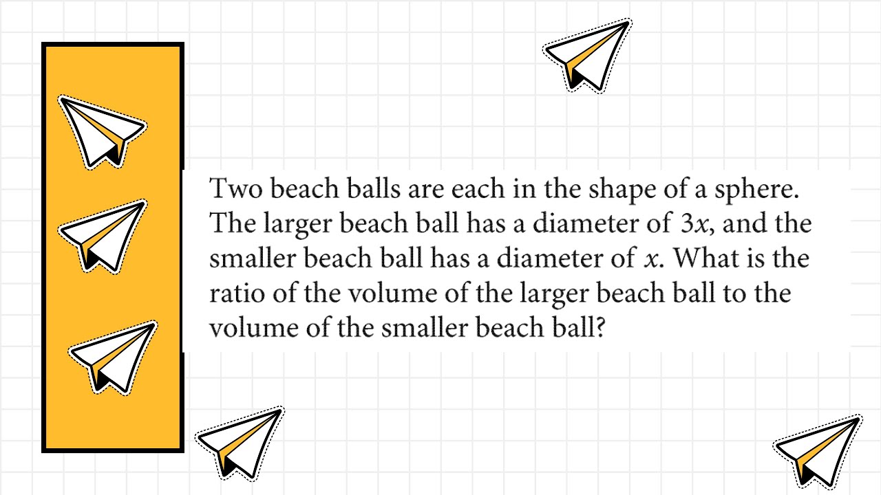 DIGITAL SAT MATH PROBLEM Volume of Solids # 11 - YouTube