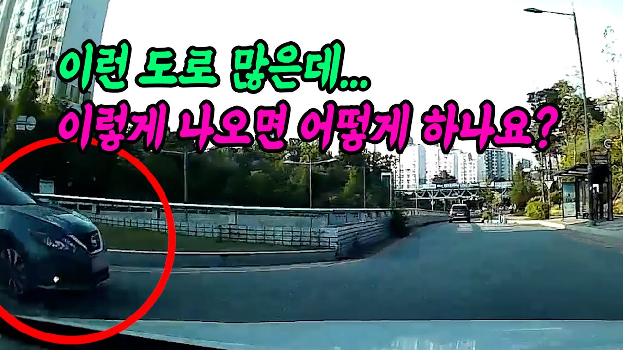 18905회 화단 뒤에 숨어서 안 보이던 상대차가 정지선을 무시하고 튀어나와 정상적으로 지나가던 블박차를 친 사고 Youtube