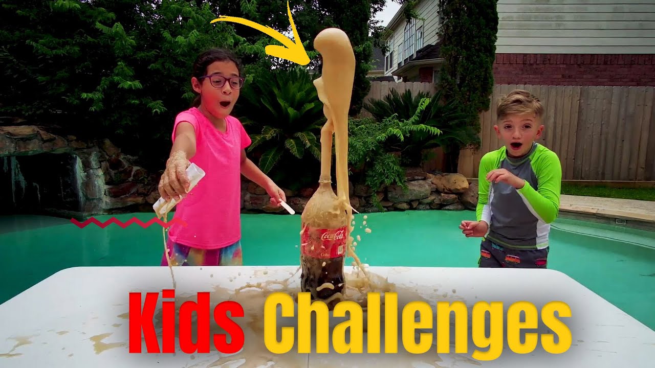 Kids Versus Parents Challenge and Experiment for Kids - YouTube