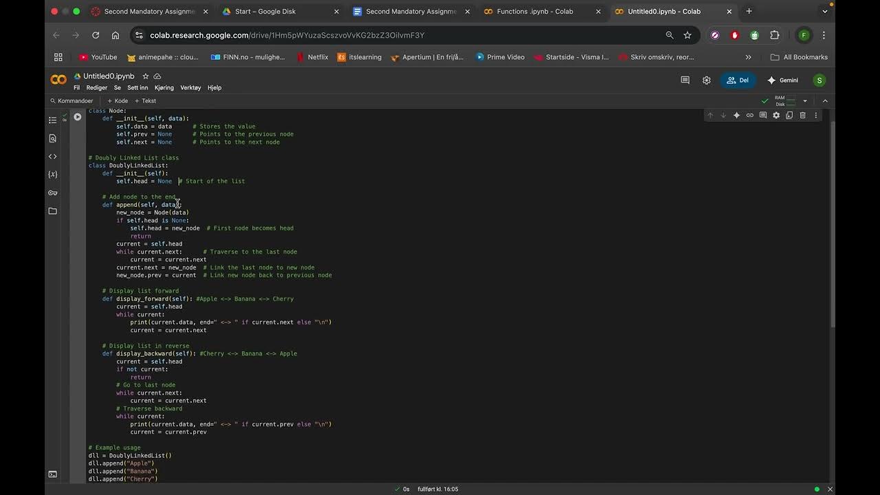 Doubley linked lists - YouTube