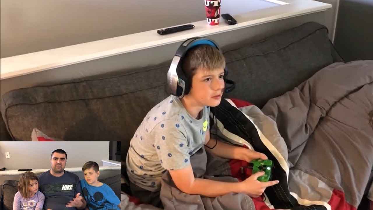 Kids React To Leland Faking Sick to Play Fortnite! - YouTube