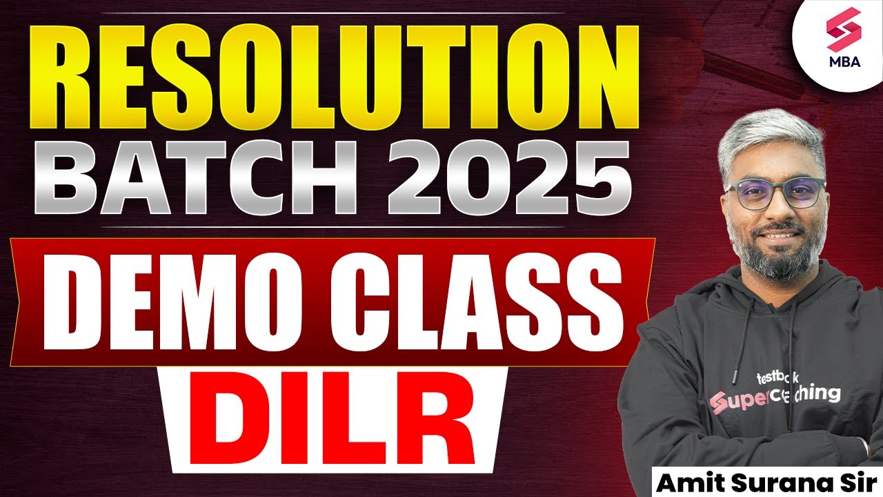 Resolution Batch 2025 for CAT & OMETS Preparation | Demo Class | DILR ...