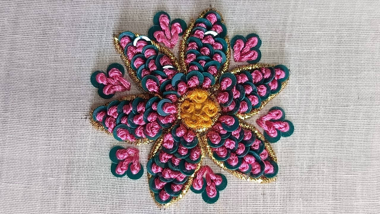 hand embroidery design resham knot simple hand work hand embroidery ...