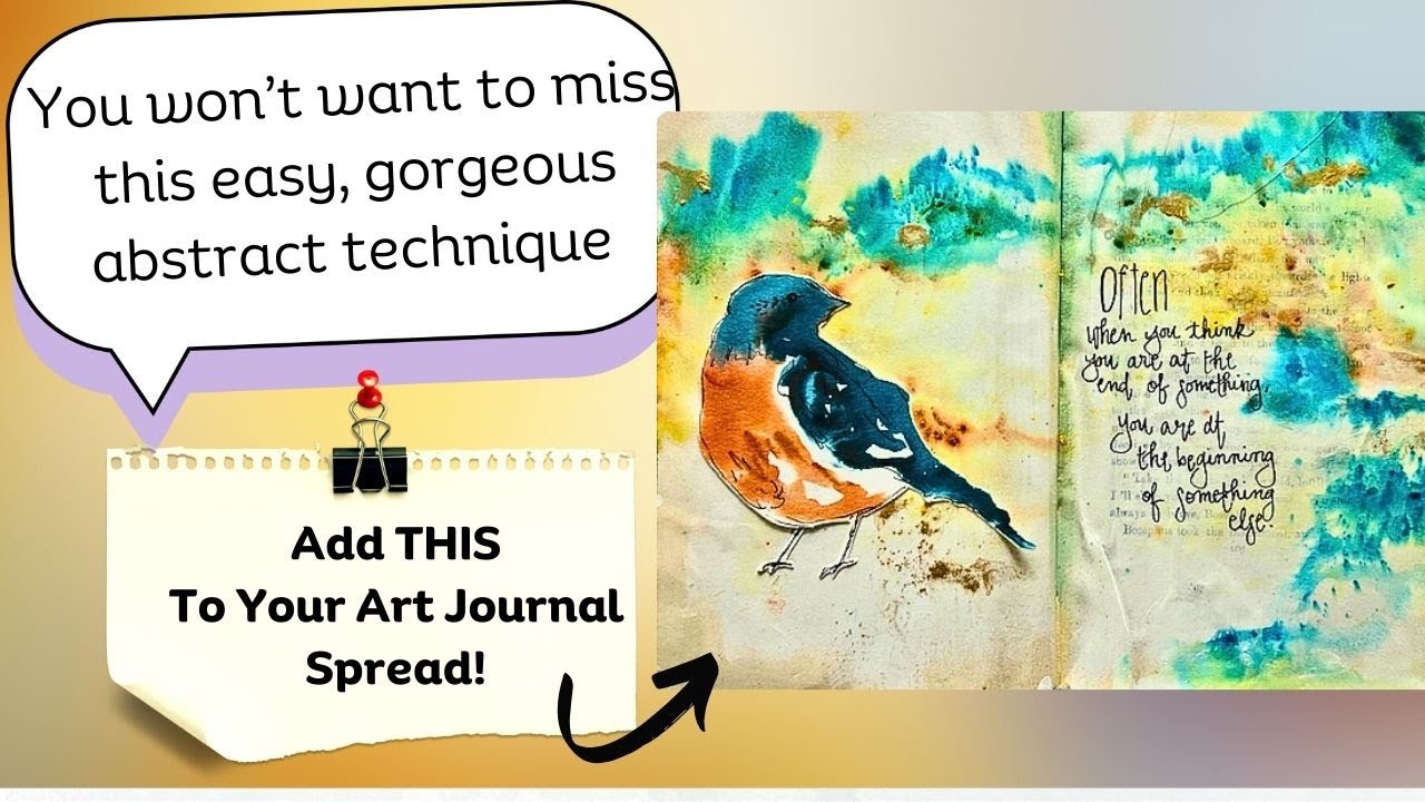 How To Add An EASY Abstract Background In Your Art Journal - YouTube