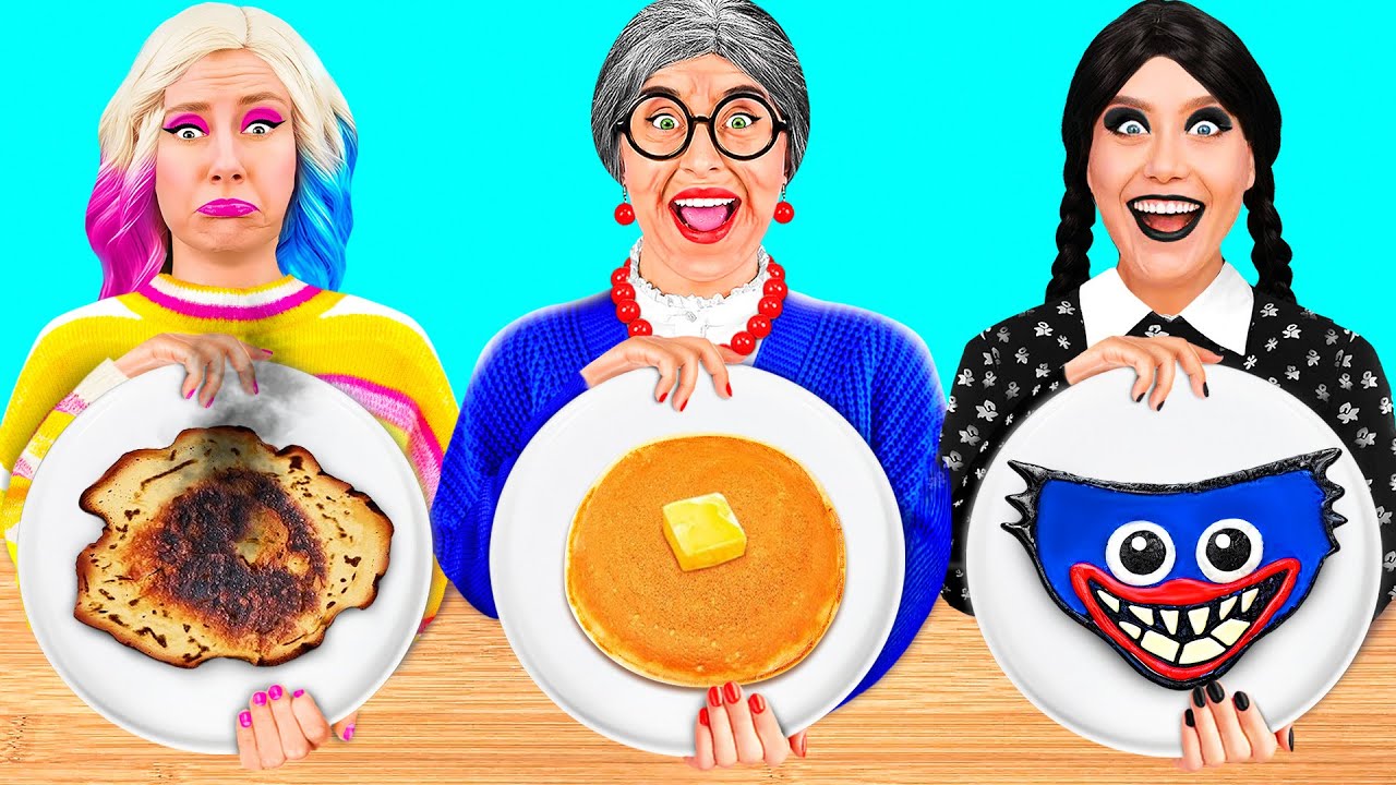 Wednesday vs Grandma Cooking Challenge | Funny Situations in Kitchen by ...