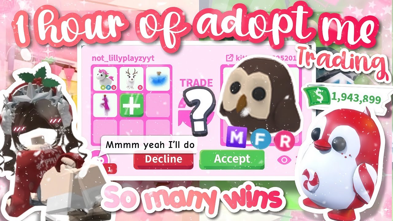1 Hour of Adopt Me Trading! Successful Trades ! Growing my Inventory ...