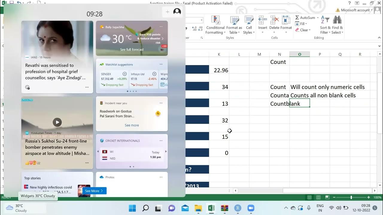 EXCEL CLASS 2 | MATHEMATICAL FUNCTIONS | CONDITIONAL FUNCTIONS | NAMED RANGES - YouTube