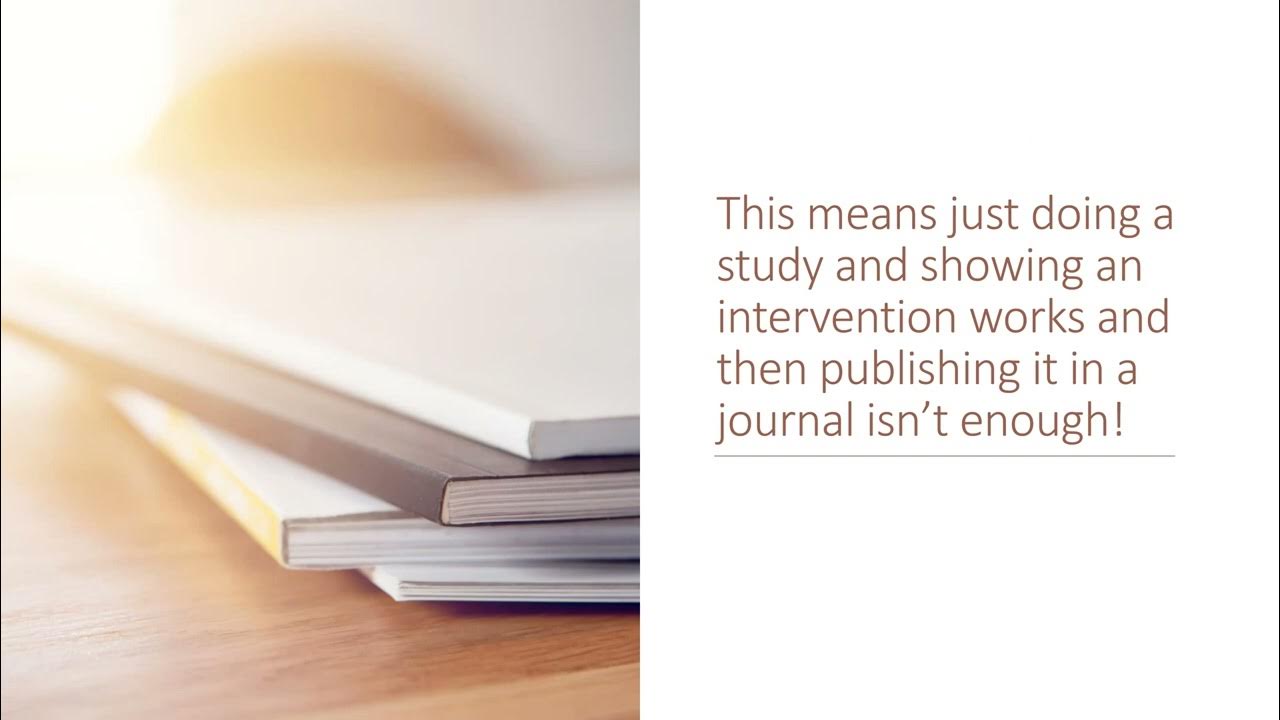 Junior Researchers: Mini Research Lesson 3 Implementation Science - YouTube