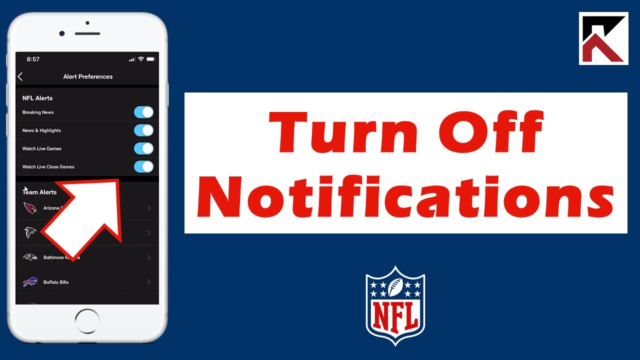 How To Turn Off Notifications NFL App - YouTube