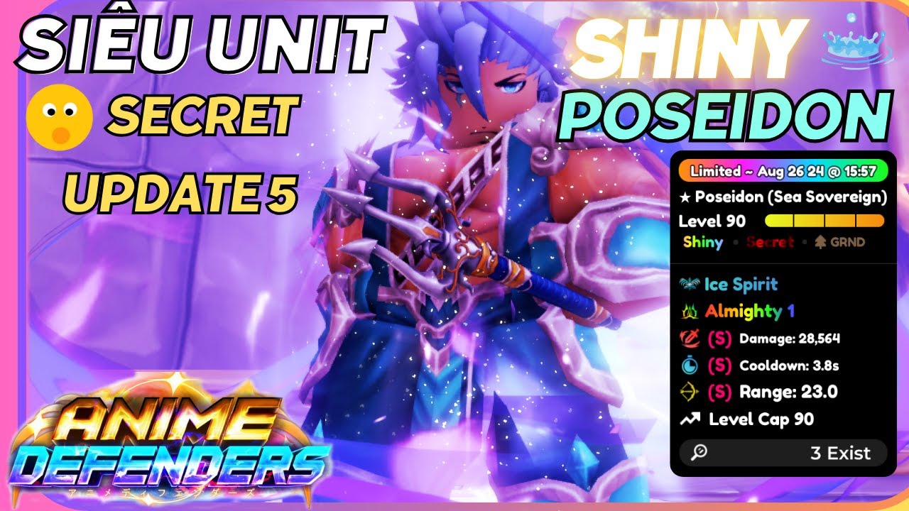 Showcase ( Shiny Poseidon EVO ) Unit secret được săn nhiều nhất update5 ...