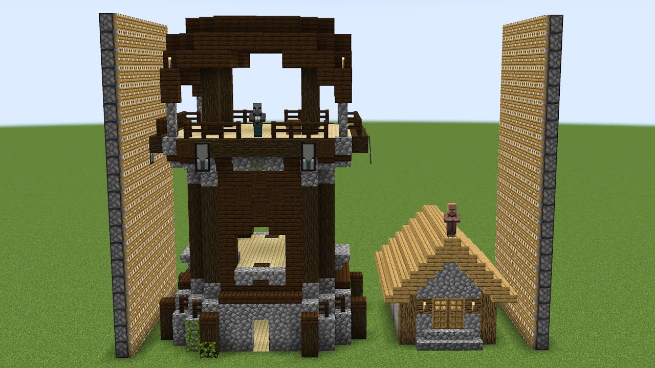 pillager's outpost + villager's house = ??? - YouTube