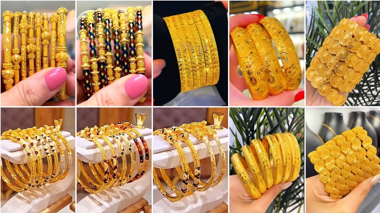 Beautiful Turkish Gold Bangles Set 2024 with Weight & Price || Daily ...