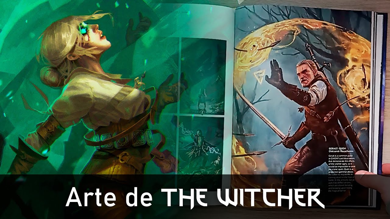 Abro el segundo libro de arte de GWENT mientras hablo de THE WITCHER ...