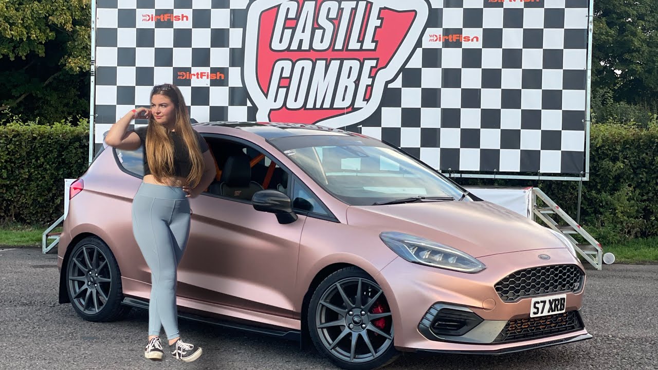 CAR GIRL TAKES MODIFIED FORD FIESTA ST ON TRACK @ CASTLE COMBE - YouTube